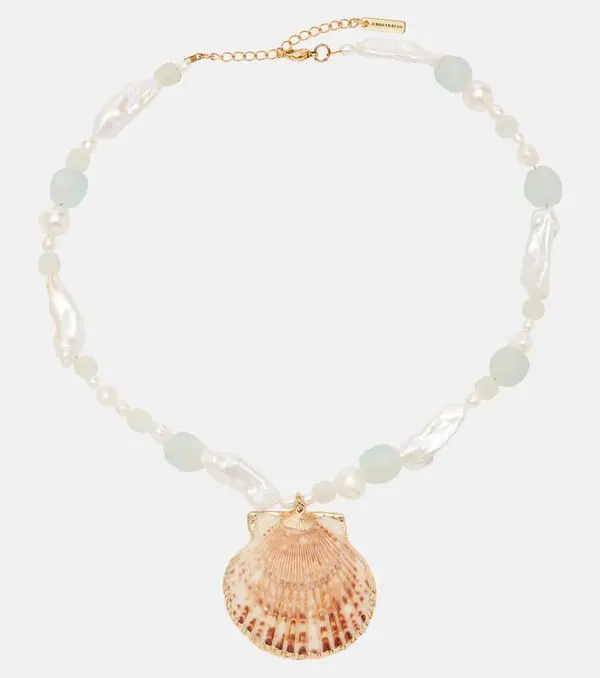 JENNIFER BEHR Catalina Embellished Necklace - White
