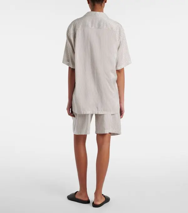 THE ROW Jorge Striped Silk Shirt