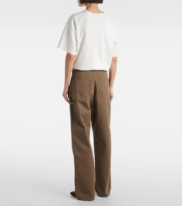 THE ROW Sharka Cotton Gabardine Wide-leg Pants - Brown