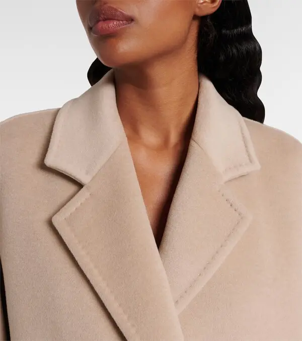 Max Mara Rebus Wool And Cashmere Coat - Beige