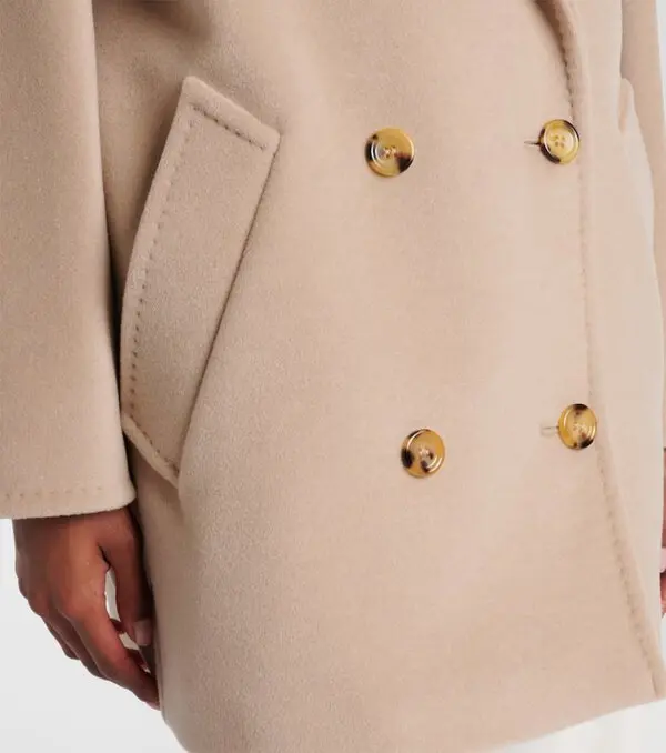 Max Mara Rebus Wool And Cashmere Coat - Beige