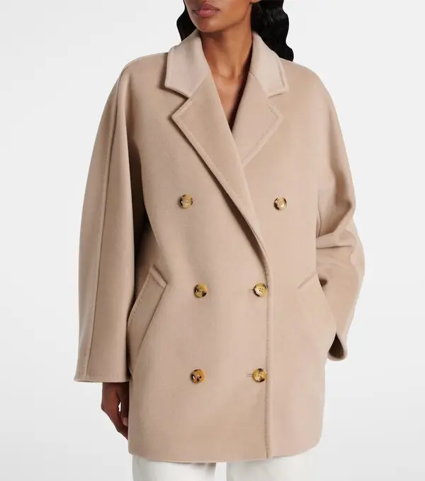 Max Mara Rebus Wool And Cashmere Coat - Beige