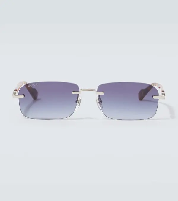 Gucci Rectangular Sunglasses - Brown