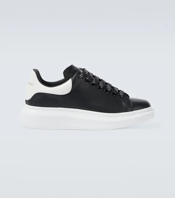 Alexander McQueen Oversized Leather Sneakers - Black