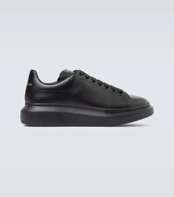 Alexander McQueen Oversized Leather Sneakers - Black