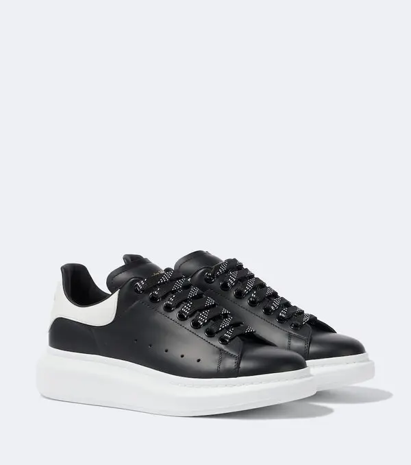 Alexander McQueen Oversized Leather Sneakers - Black
