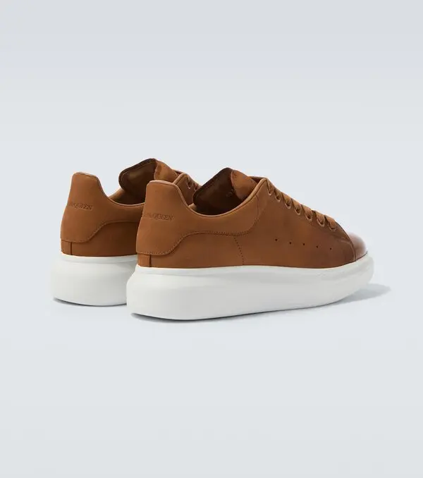 Alexander McQueen Oversized Leather Sneakers - Brown