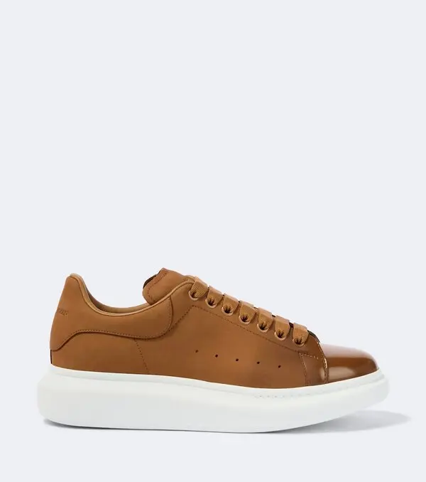 Alexander McQueen Oversized Leather Sneakers - Brown