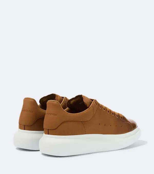 Alexander McQueen Oversized Leather Sneakers - Brown