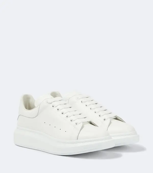 Alexander McQueen Oversized Leather Sneakers - White