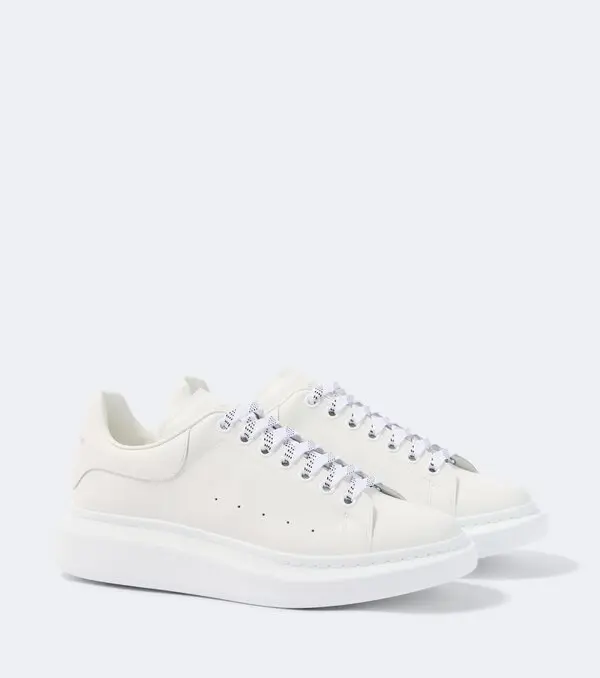 Alexander McQueen Oversized Leather Sneakers - Light Grey