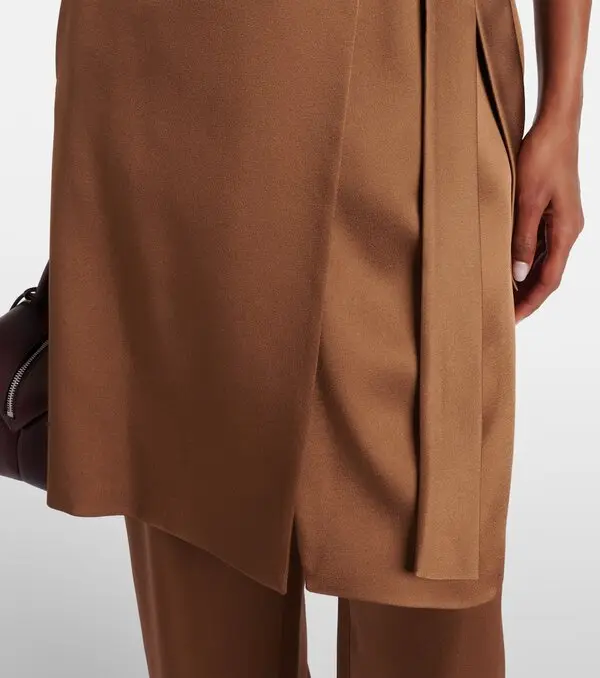 Max Mara Afgano Belted Satin Jacket - Brown