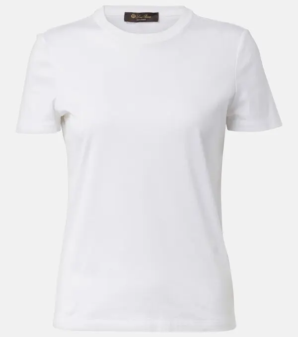 Loro Piana My-t Cropped Cotton T-shirt - White