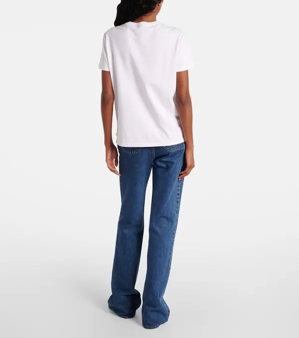 Loro Piana My-t Cropped Cotton T-shirt - White