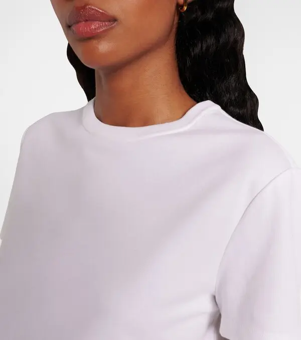 Loro Piana My-t Cropped Cotton T-shirt - White