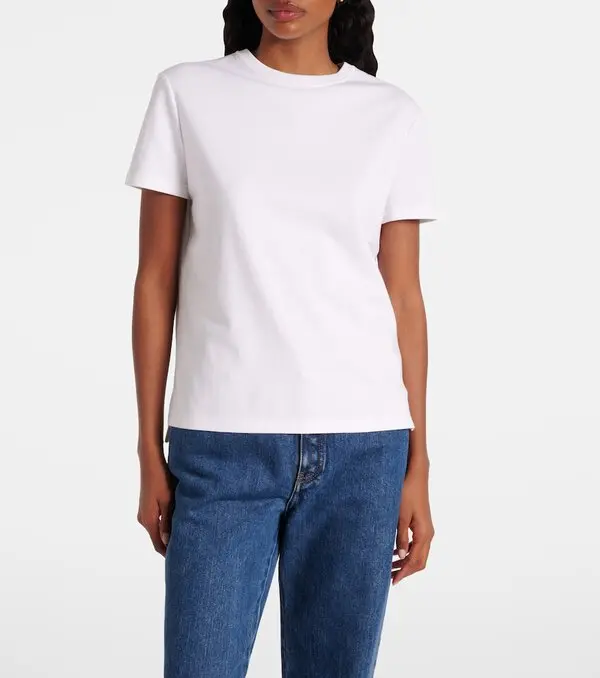 Loro Piana My-t Cropped Cotton T-shirt - White