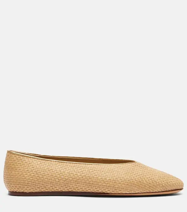 Le Monde Beryl Regency Raffia Ballet Flats