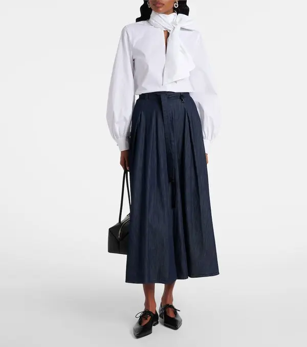 Max Mara Amanda Chambray Maxi Skirt