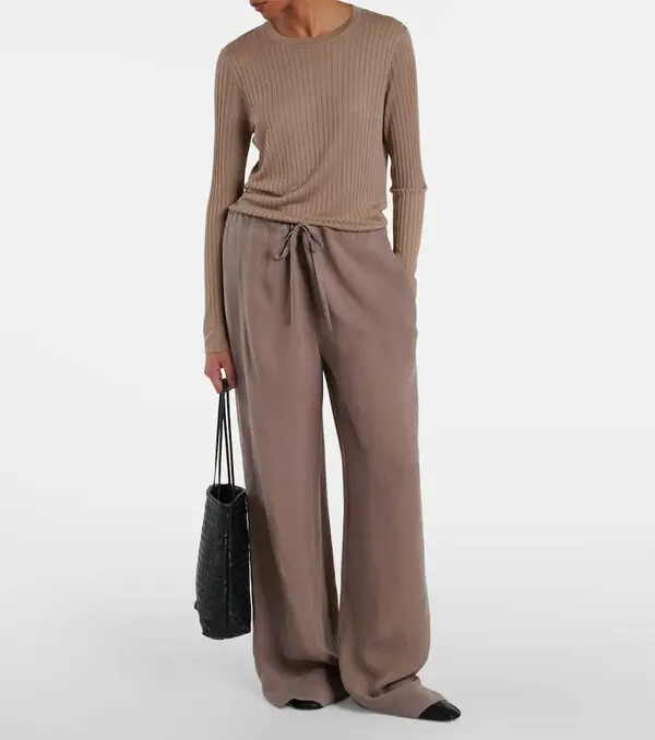 THE ROW Keya Ribbed-knit Top - Beige