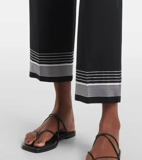JOSEPH Tottenham Cropped Straight Pants - Black