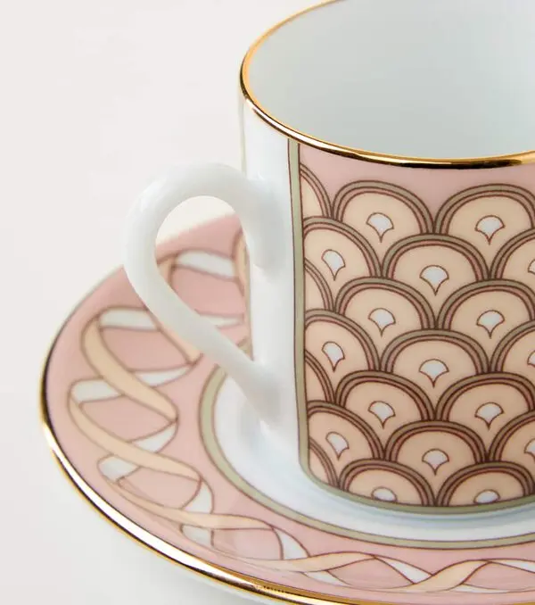 La DoubleJ Impero Set Of 2 Espresso Cups And Saucers