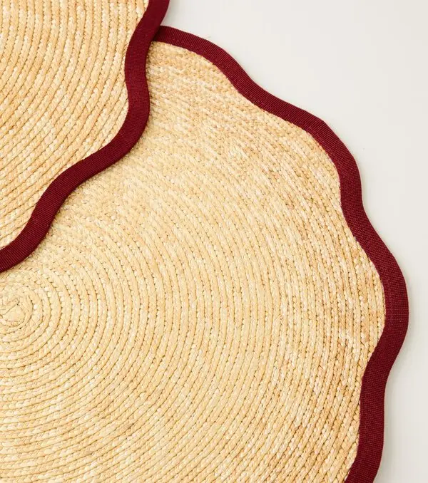 La DoubleJ Set Of 2 Straw Placemats - Beige