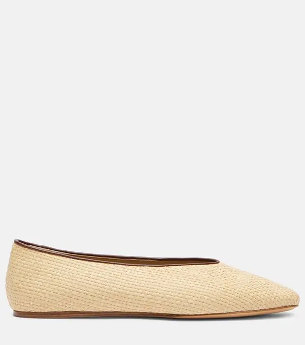 Le Monde Beryl Regency Raffia Ballet Flats - Beige
