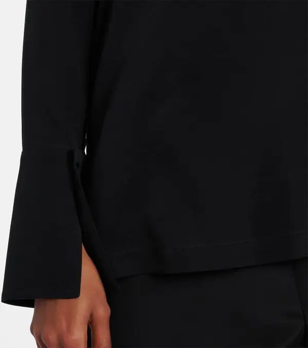 Max Mara Dover Silk-blend Cady Blouse - Black