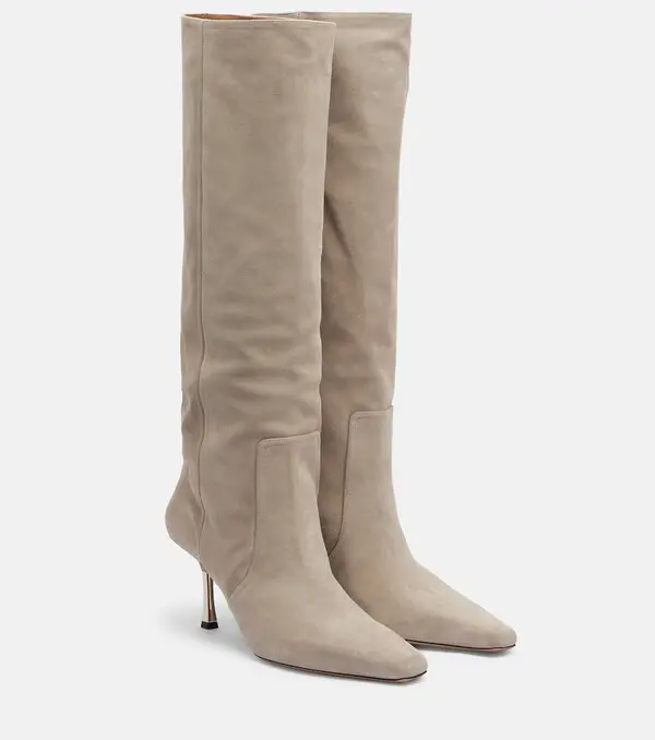 Paris Texas Bettina 75 Knee-high Suede Boots - Grey