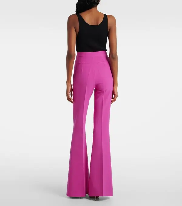 Safiyaa High-waisted Flared Trousers - Purple