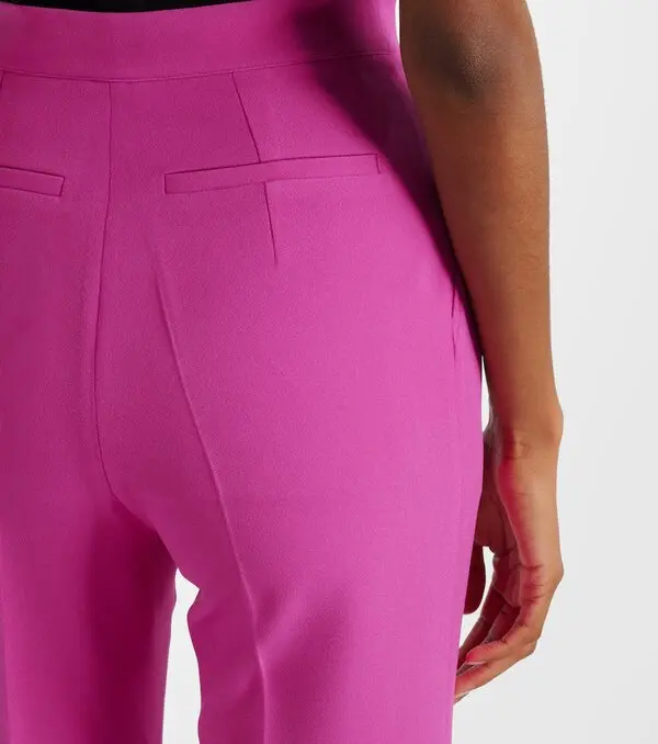 Safiyaa High-waisted Flared Trousers - Purple