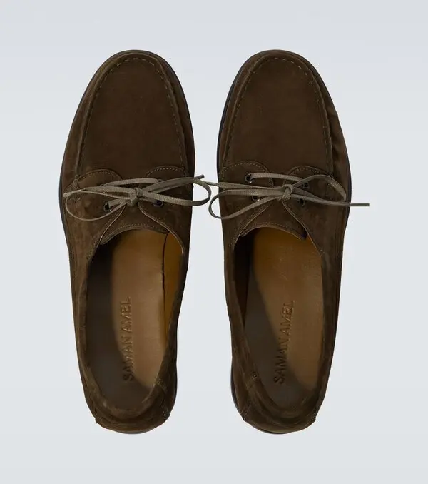SAMAN AMEL City Moc Suede Moccasins - Brown