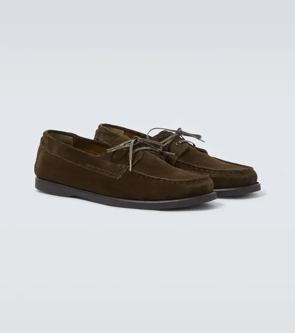 SAMAN AMEL City Moc Suede Moccasins - Brown