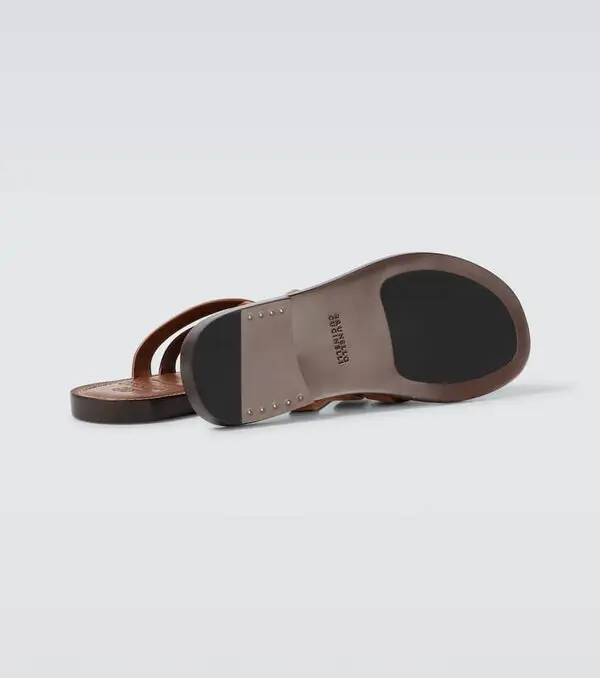 Brunello Cucinelli Woven Suede Sandals