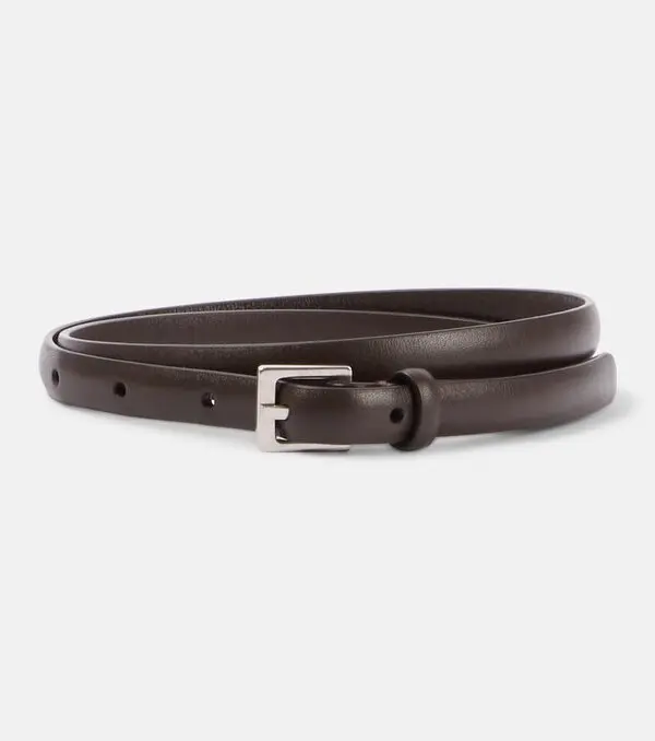 THE ROW Leather Belt - Brown