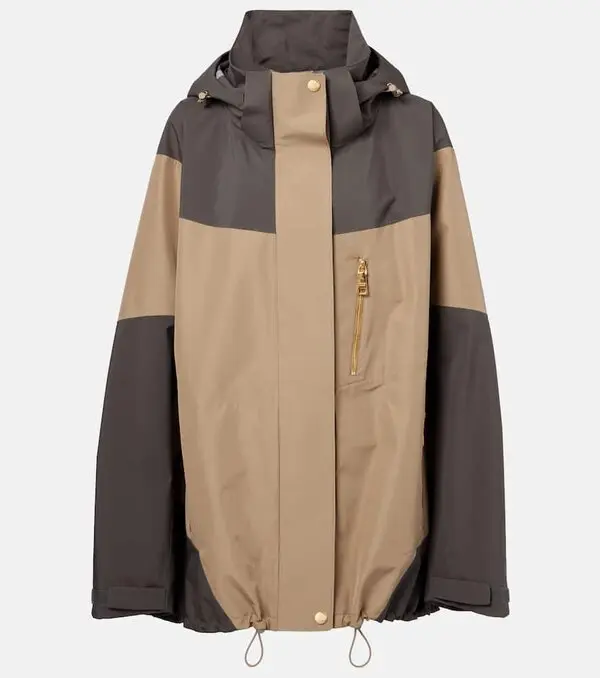 Prada Colorblocked Oversized Jacket - Brown