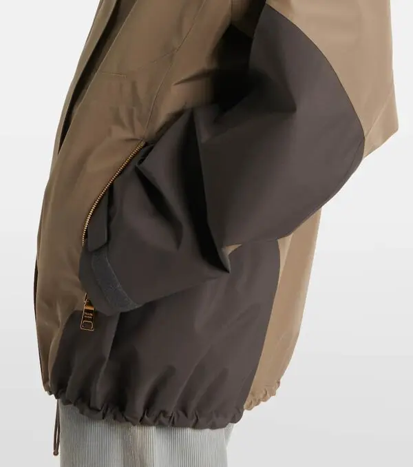 Prada Colorblocked Oversized Jacket - Brown