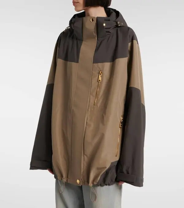 Prada Colorblocked Oversized Jacket - Brown