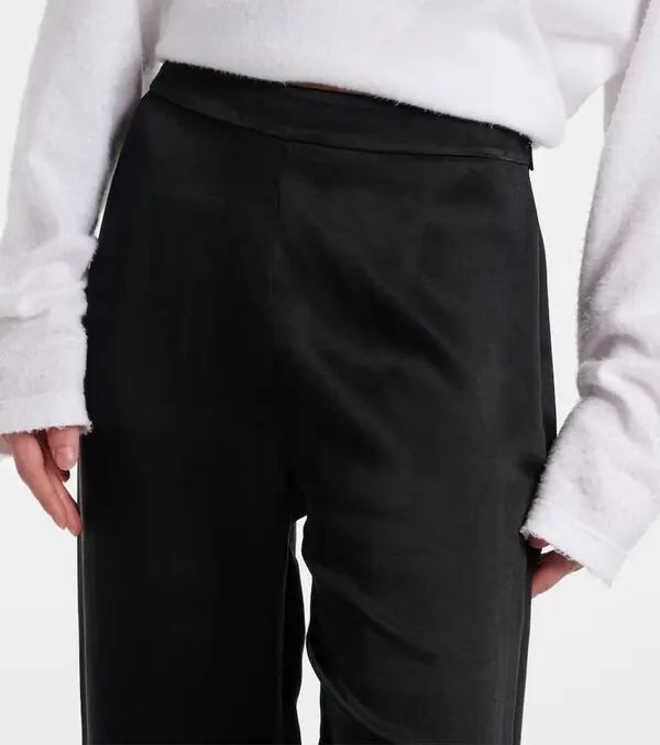 THE ROW Miros Cady Straight Pants - Black