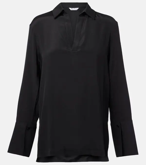 Max Mara Dover Silk-blend Cady Blouse
