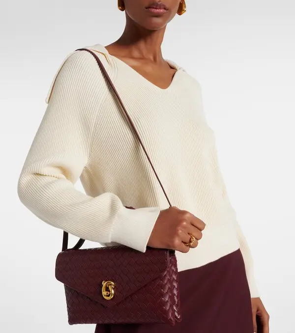 Bottega Veneta Knot Lock Intrecciato Leather Top-handle Bag