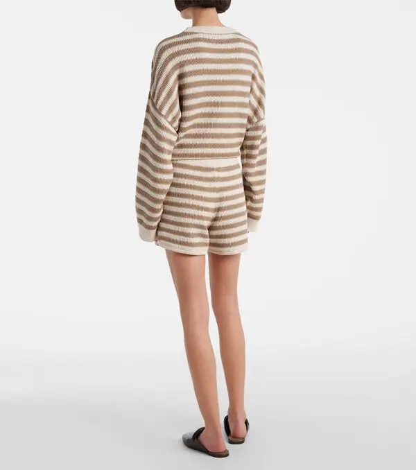 Brunello Cucinelli Striped Cotton-blend Shorts