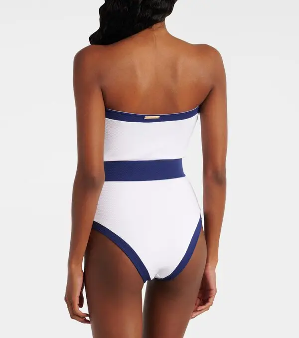 ALEXANDRA MIRO Whitney Belted Swimsuit - Blue