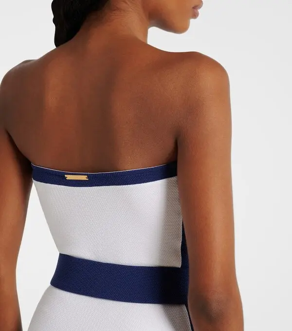 ALEXANDRA MIRO Whitney Belted Swimsuit - Blue