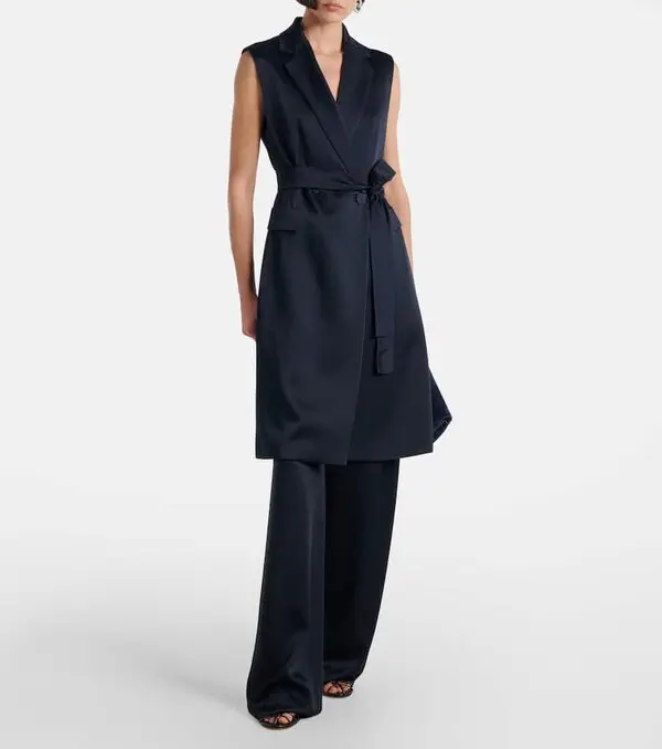 Max Mara Afgano Belted Satin Jacket