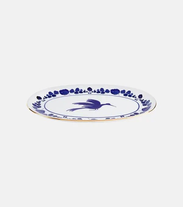 La DoubleJ Wildbird Porcelain Platter - Blue