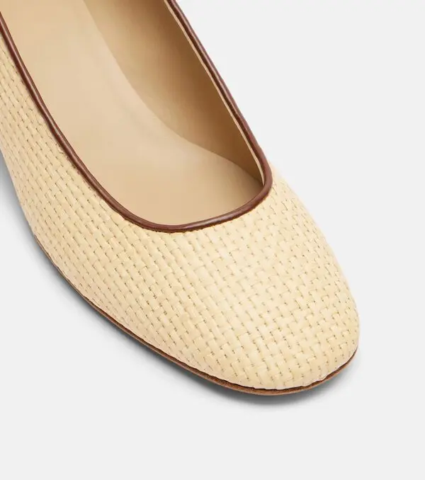 Le Monde Beryl Raffia And Leather Pumps