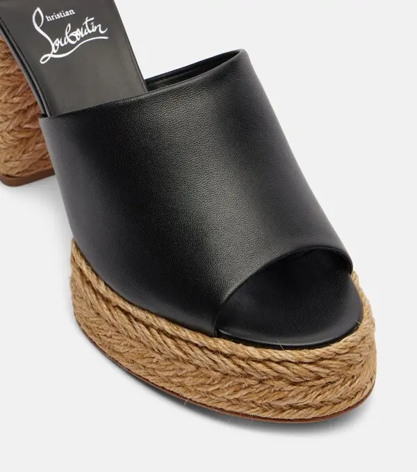 CHRISTIAN LOUBOUTIN Calakala 85 Leather Platform Mules