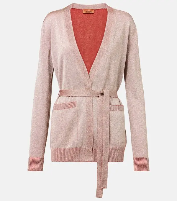 Missoni Belted Lame Wrap Cardigan