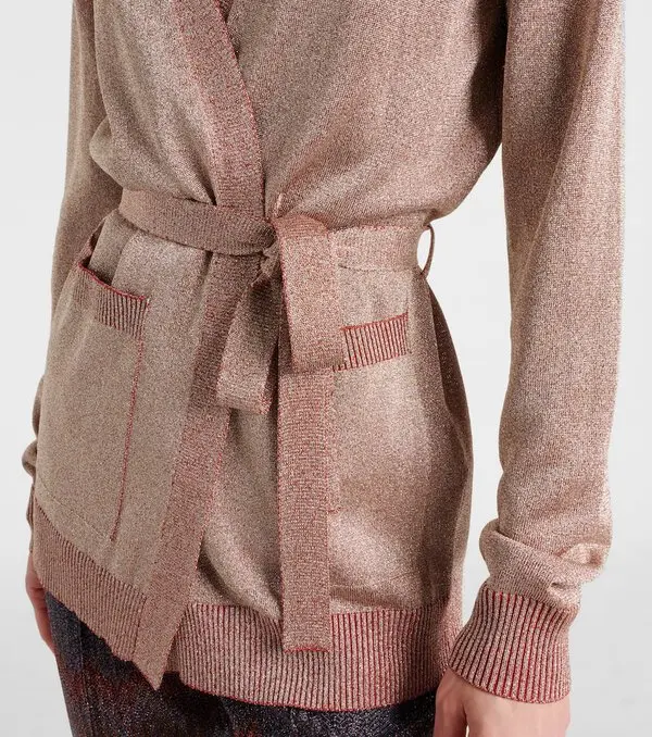 Missoni Belted Lame Wrap Cardigan